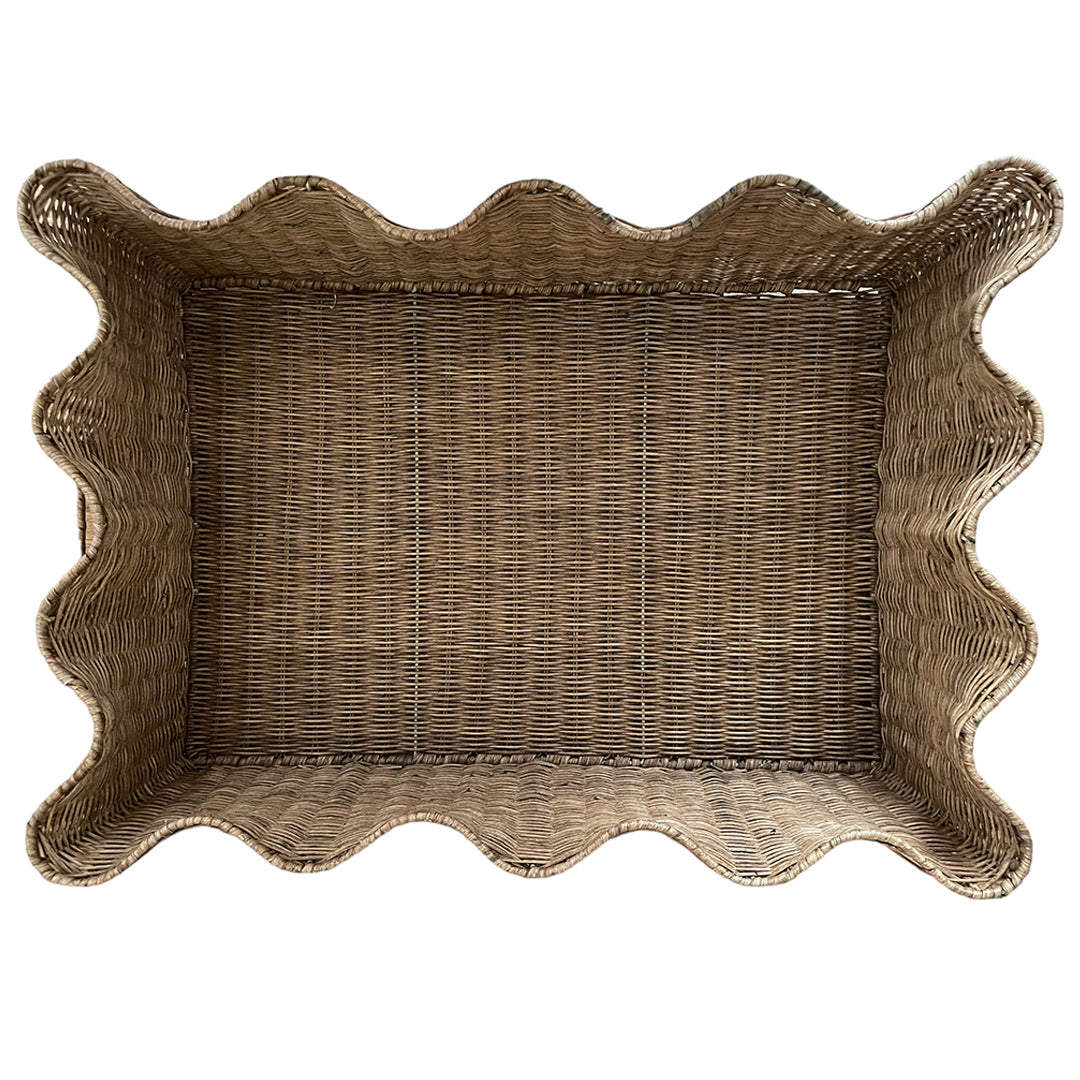 Mith Cph Large Rattan Tray - Dark Honey | Lubarol